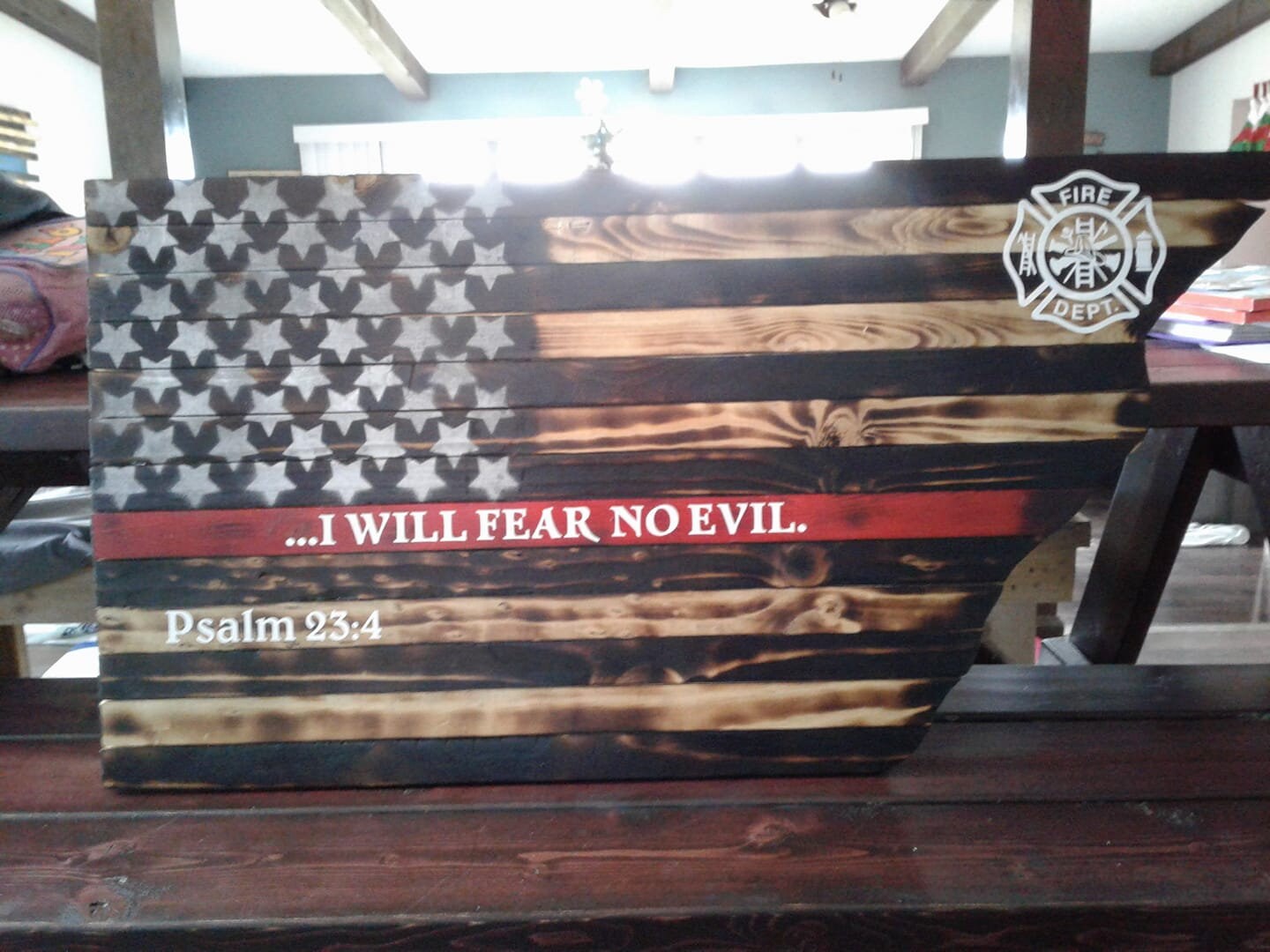 Thin Red Line Flag Firefighter Flag - Etsy