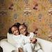 African Village Design Wallpaper / Traditional or Self Adhesive ...