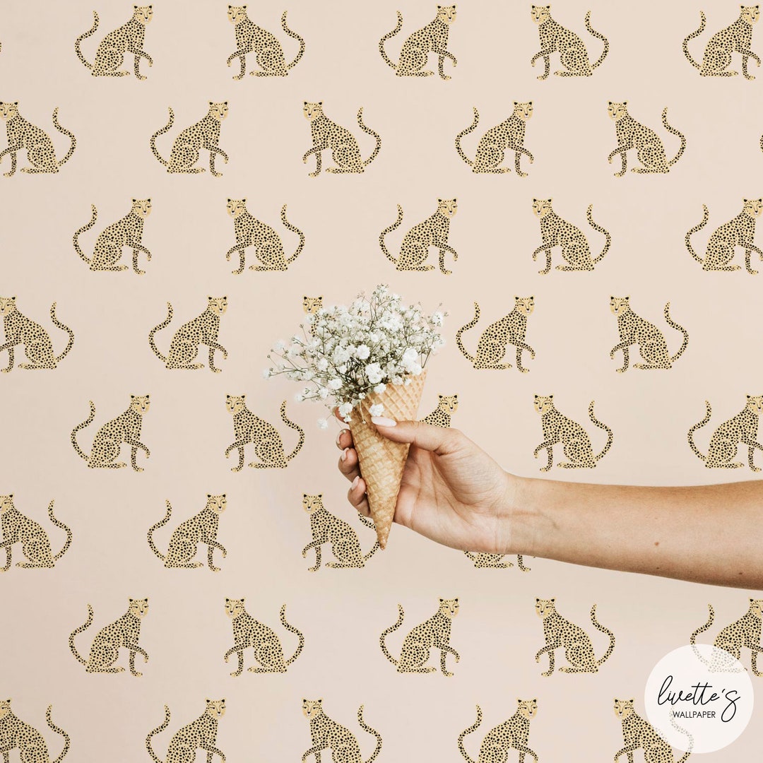 Baby Pink Animal Print Wallpaper Cute Wallpaper for Girls Pink Peel and ...