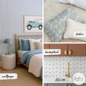 Classic Blue Plaid Design Wallpaper, Removable Peel and Stick and ...
