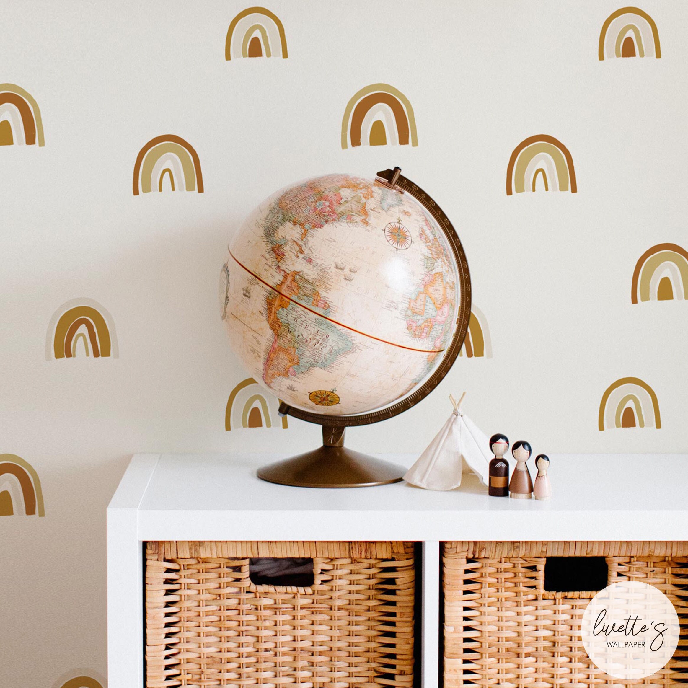 Neutral Color Minimal Rainbow Removable Wallpaper Neutral - Etsy