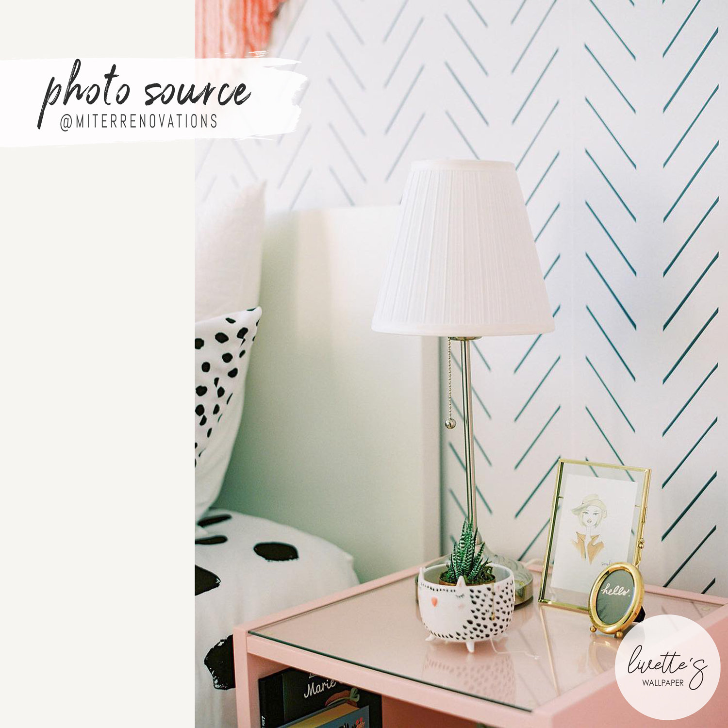 Navy Herringbone Wallpaper Baby Boy Nursery Wall Decor | Etsy