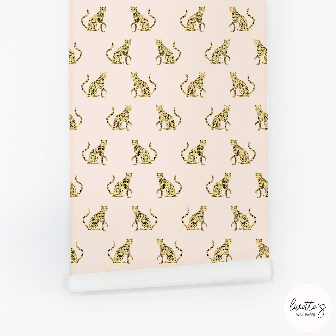 Baby Pink Animal Print Wallpaper Cute Wallpaper for Girls Pink Peel and ...