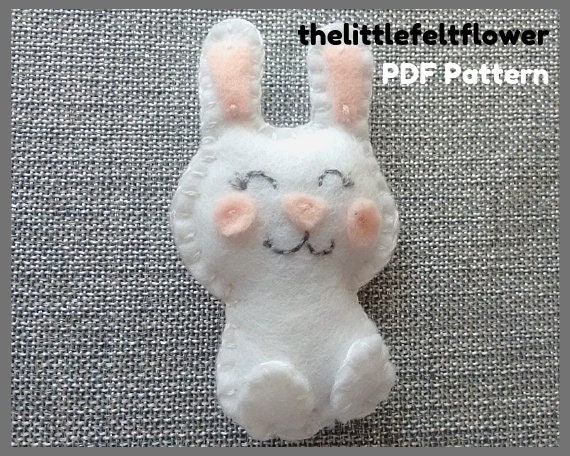 Felt Easter Basket Pattern Felt Bunny Patterns Easter Sewing Pattern ...