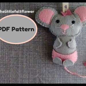 Felt Pattern Felt-mouse-sewing Pattern Tutorial-felt PDF Pattern-decor ...