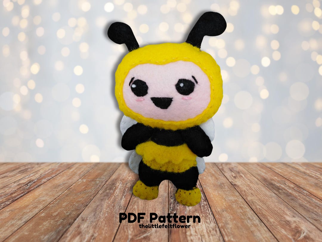 Felt Bee Sewing Pattern: Bumblebee Plush (PDF Pattern) - Etsy UK