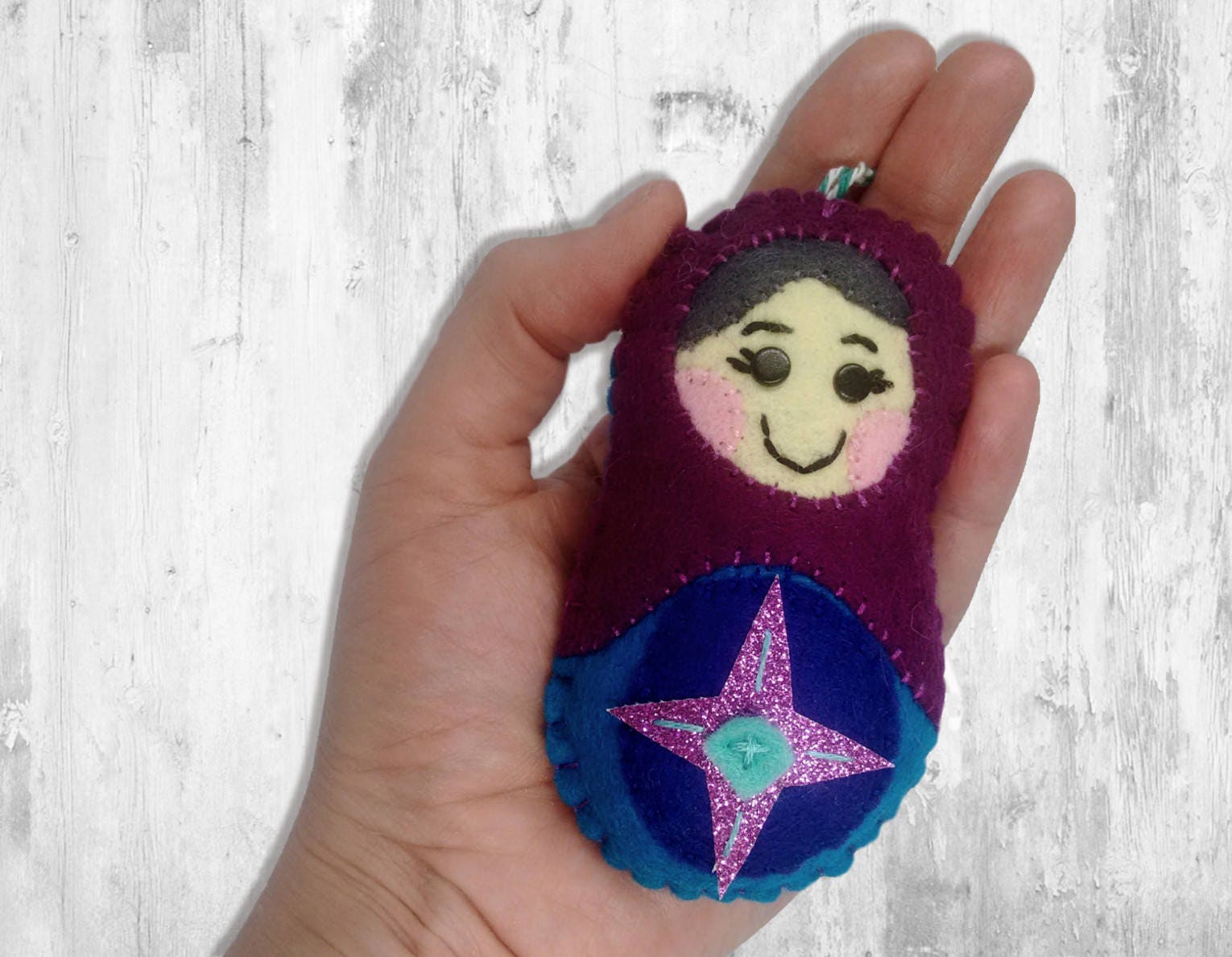 Russian Doll Pattern-babushka Felt Pattern-felt Christmas Ornament ...