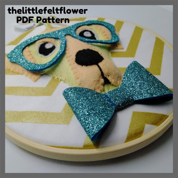 Felt Dog Pattern, Felt Labrador, Felt Embroidery Hoop, Felt Pattern ...
