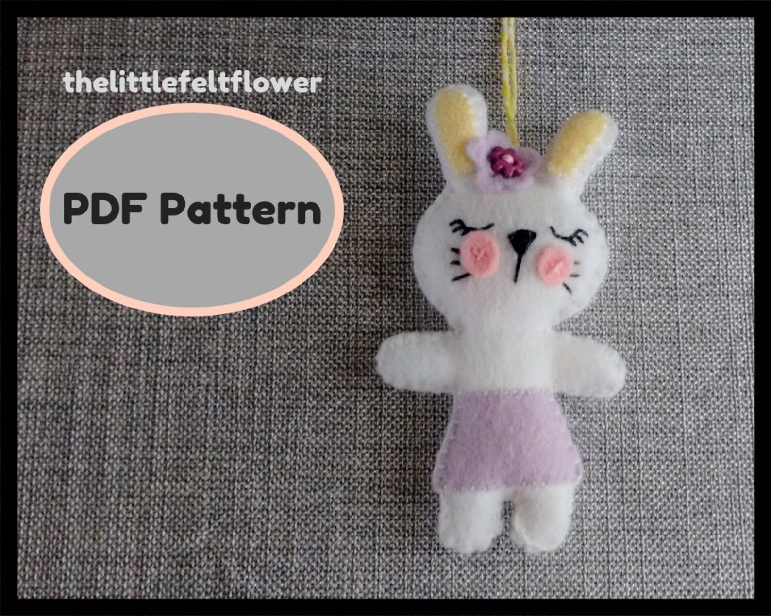 Felt Easter Bunny Pattern-felt Bunny Pattern Easter Sewing - Etsy