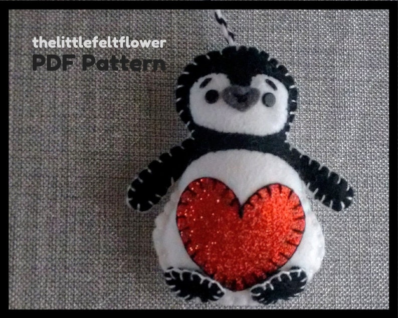 Penguin Felt Christmas Ornament Pattern-penguin Felt Pattern-penguin ...