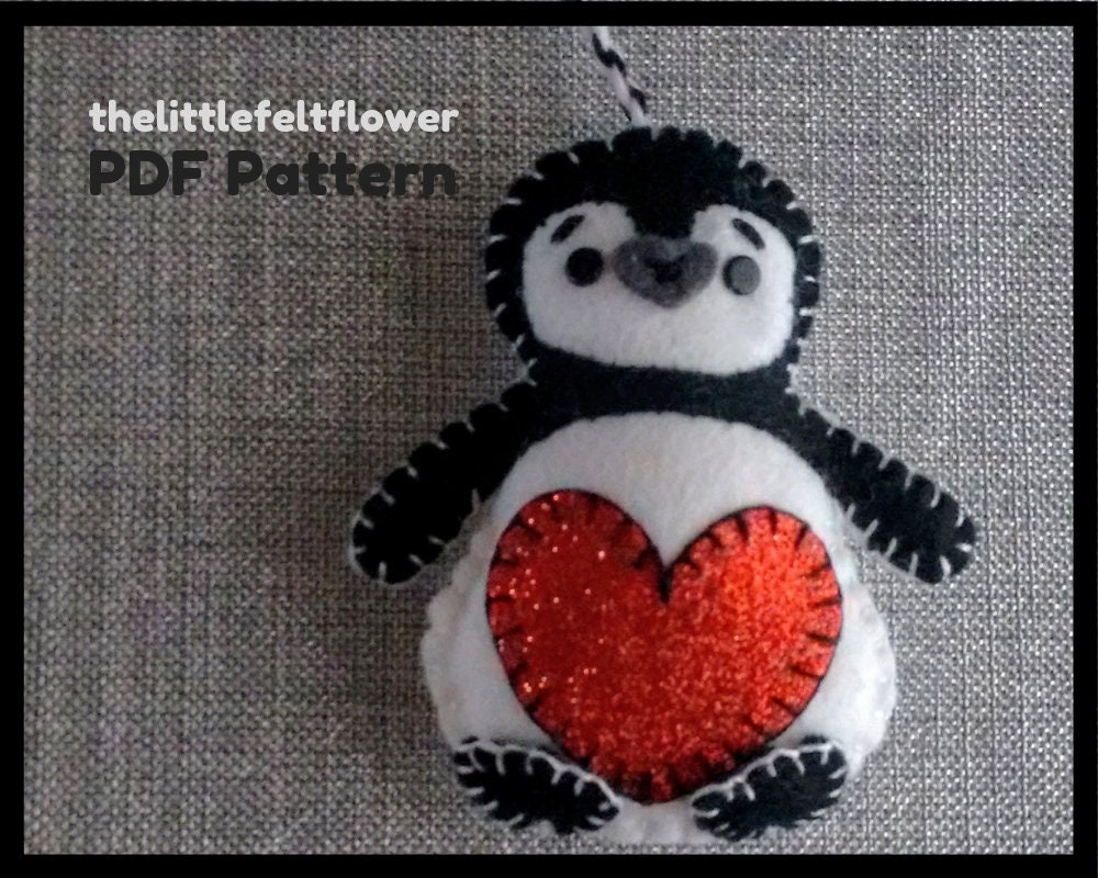 Penguin Felt Christmas Ornament Pattern-penguin Felt Pattern-penguin ...