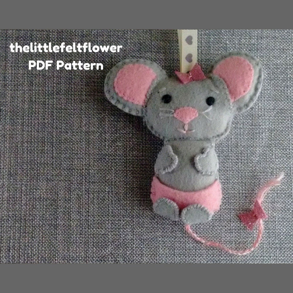 Felt Pattern Felt-mouse-sewing Pattern Tutorial-felt PDF - Etsy UK