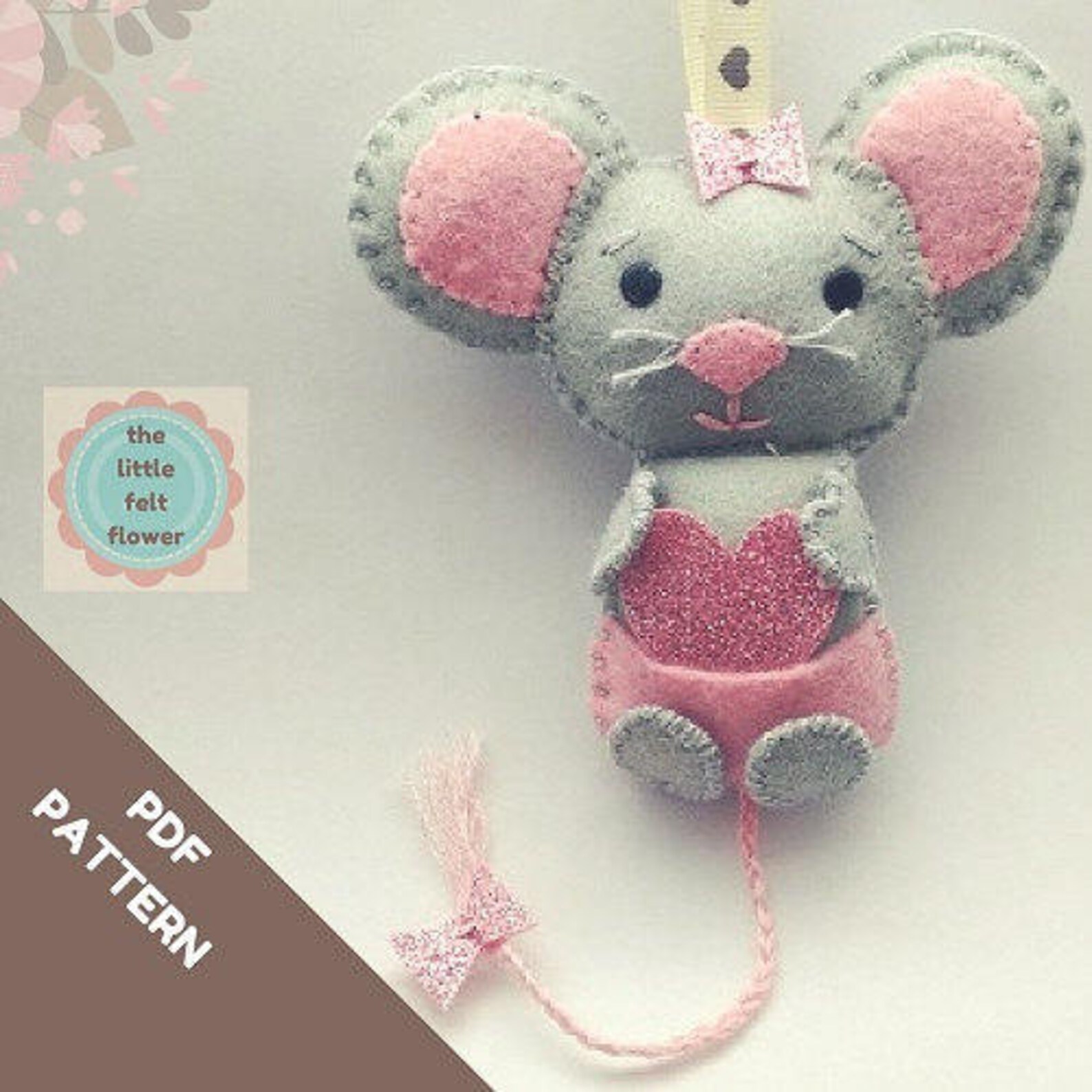 Felt Pattern Felt-mouse-sewing Pattern Tutorial-felt PDF - Etsy UK