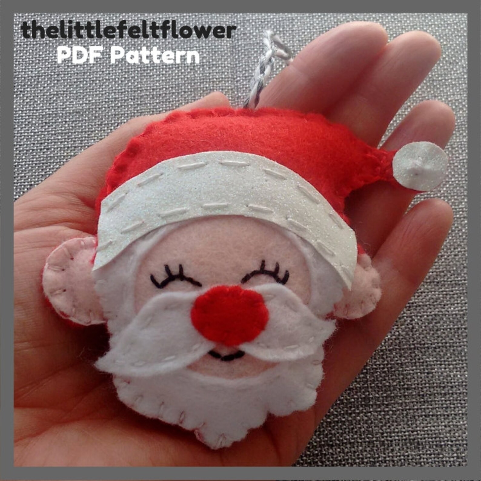 Santa Felt Christmas Ornament Pattern,santa Felt Ornament Pattern,felt ...