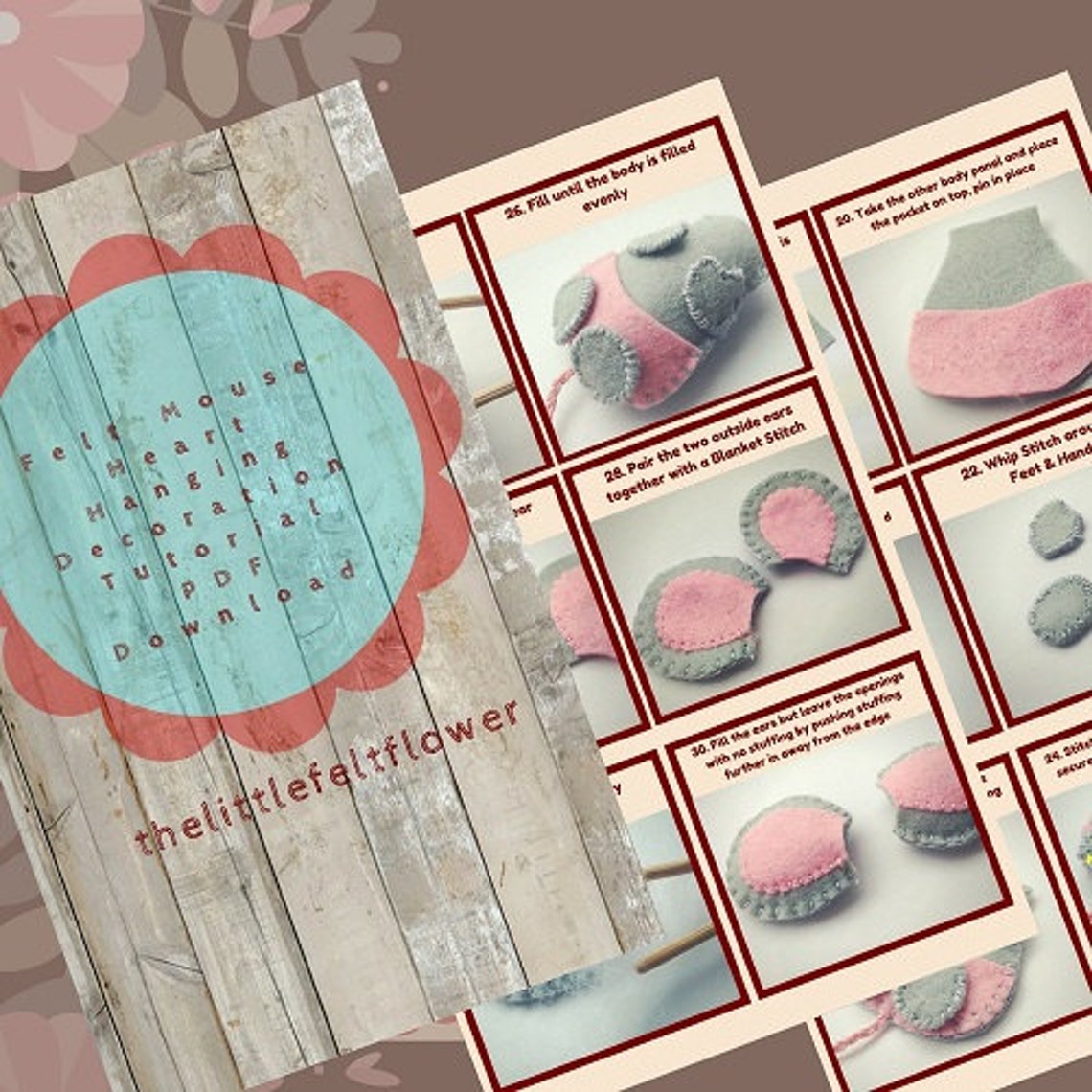 Felt Pattern Felt-mouse-sewing Pattern Tutorial-felt PDF - Etsy UK