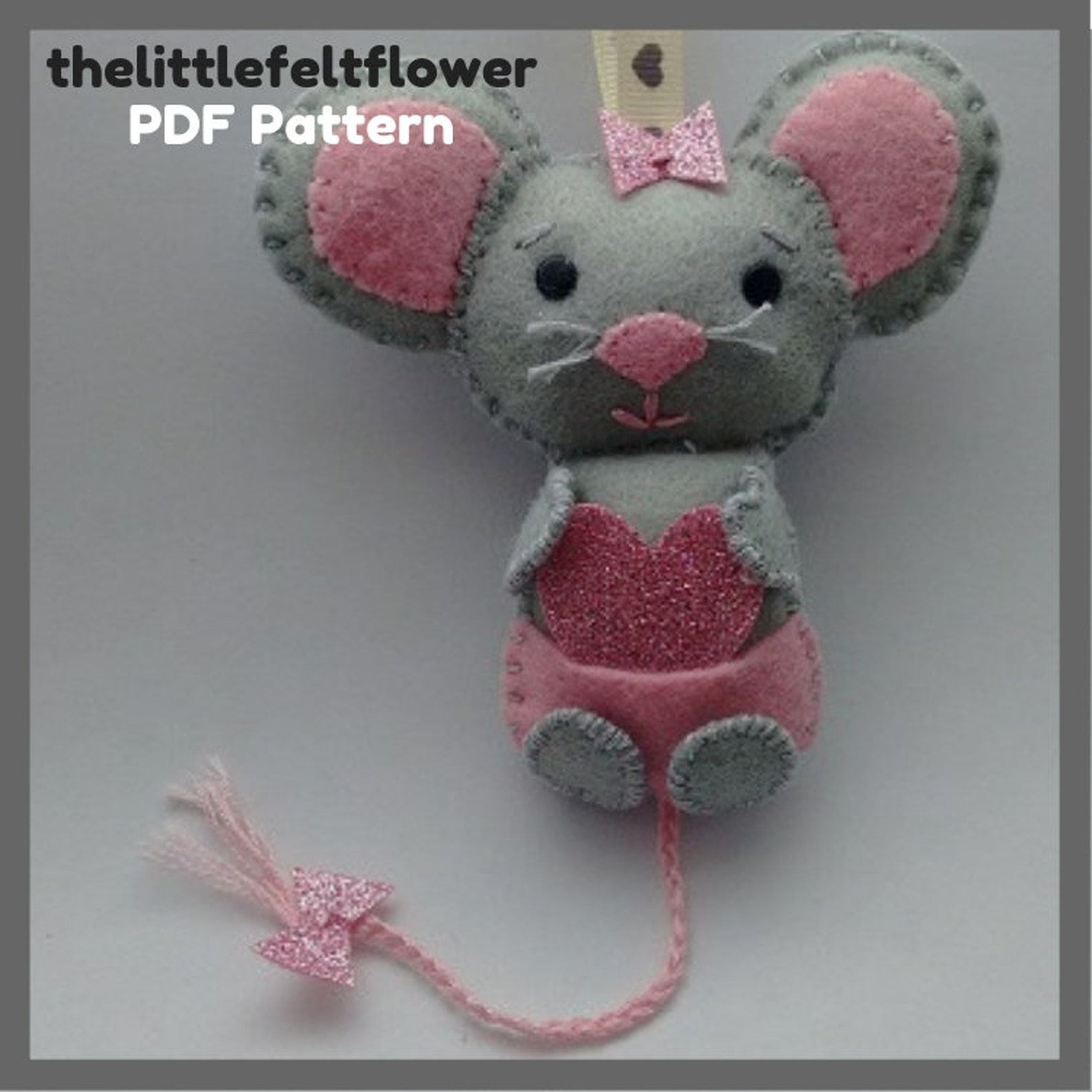 Felt Pattern Felt-mouse-sewing Pattern Tutorial-felt PDF - Etsy UK