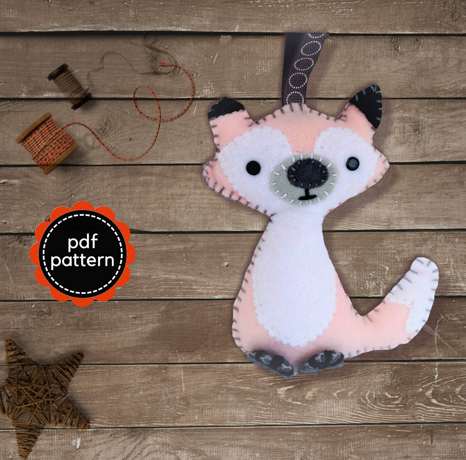 Felt Pattern-felt-woodland Fox Sewing Pattern Tutorial-felt - Etsy