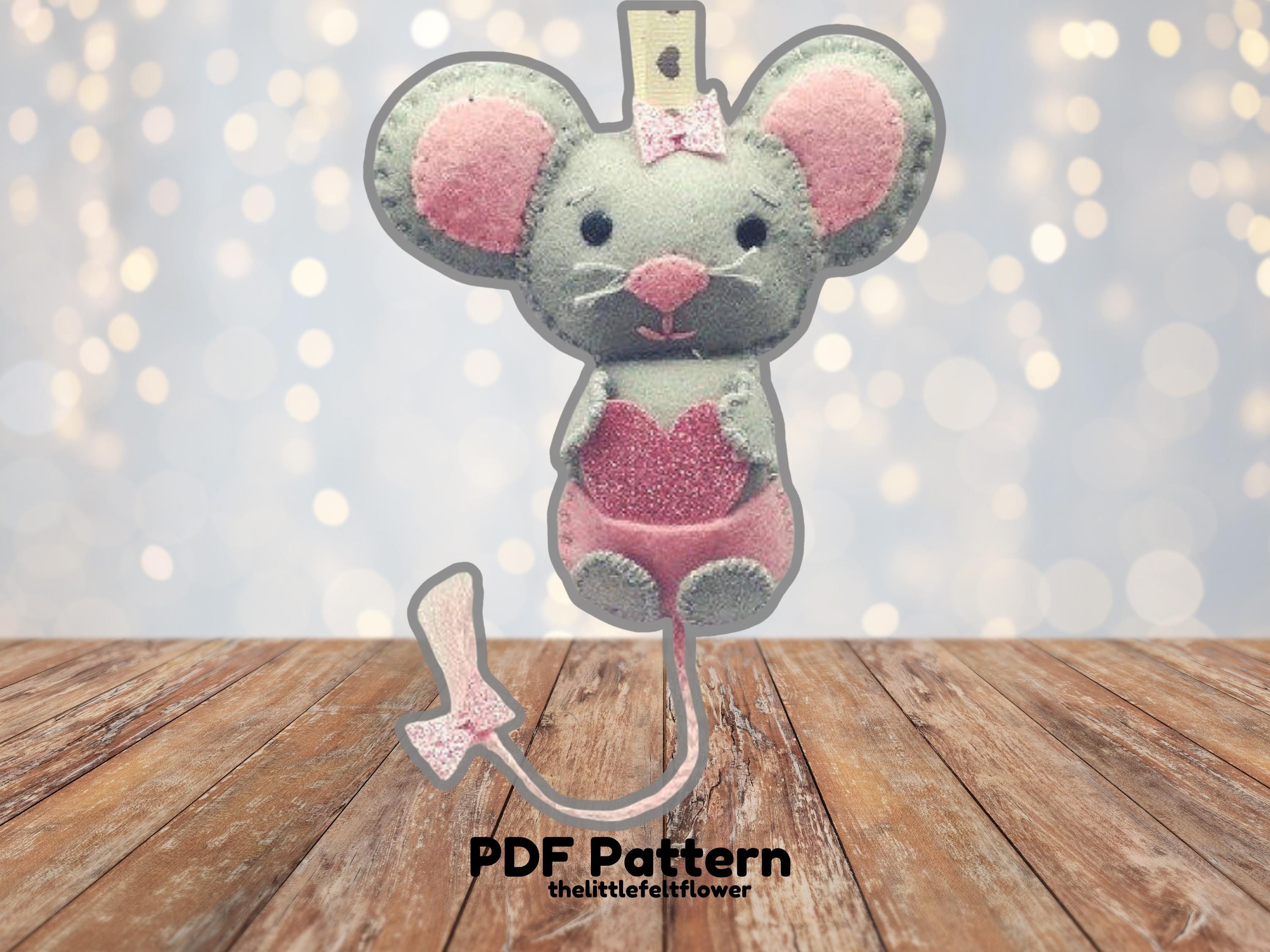 Felt Mouse Pattern , Sewing Pattern Tutorial, Felt PDF Pattern - Etsy