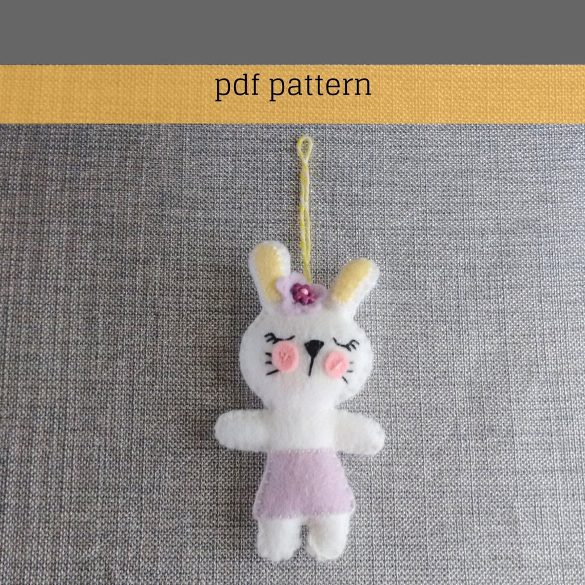 Felt Easter Bunny Pattern-felt Bunny Pattern Easter Sewing - Etsy