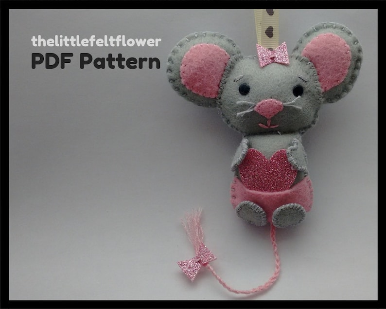 Felt Pattern Felt-mouse-sewing Pattern Tutorial-felt PDF - Etsy UK