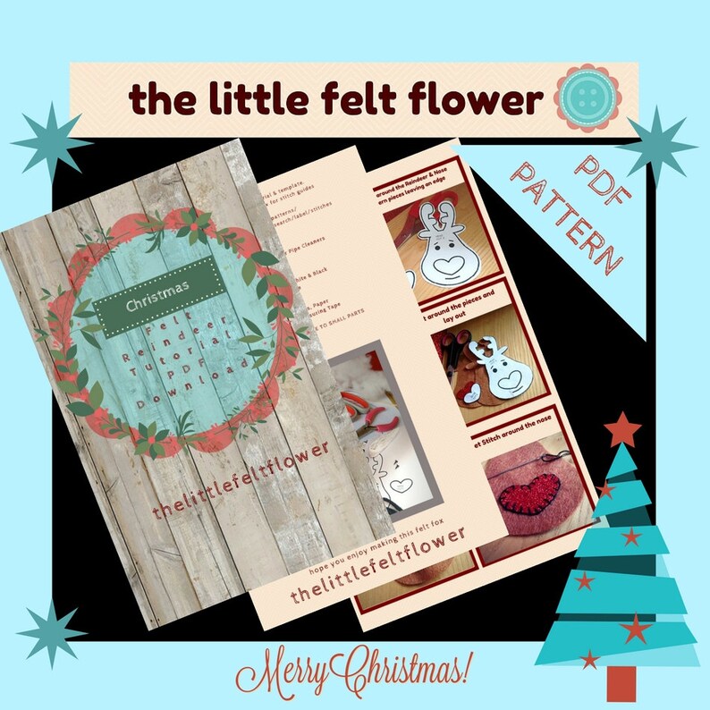 Reindeer Felt Christmas Ornament Pattern-reindeer Felt Pattern-penguin ...