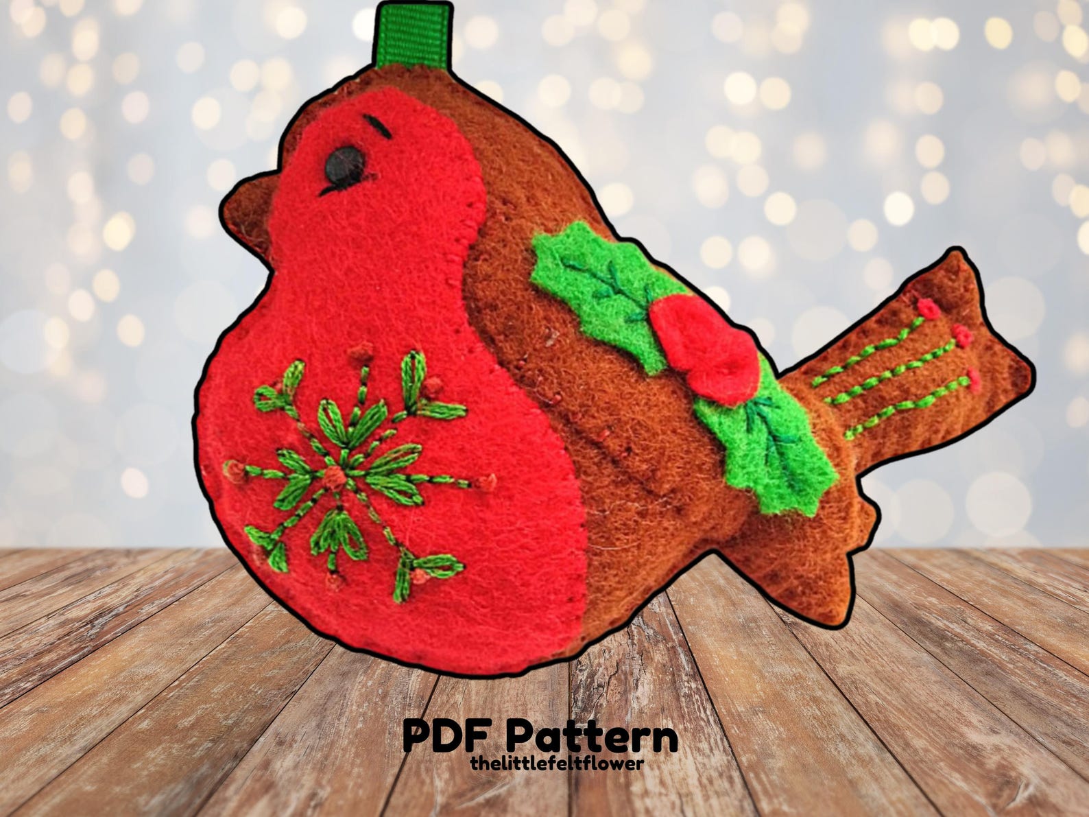 Felt Robin Pattern, Felt Robin PDF Pattern, Robin Felt SVG Pattern ...