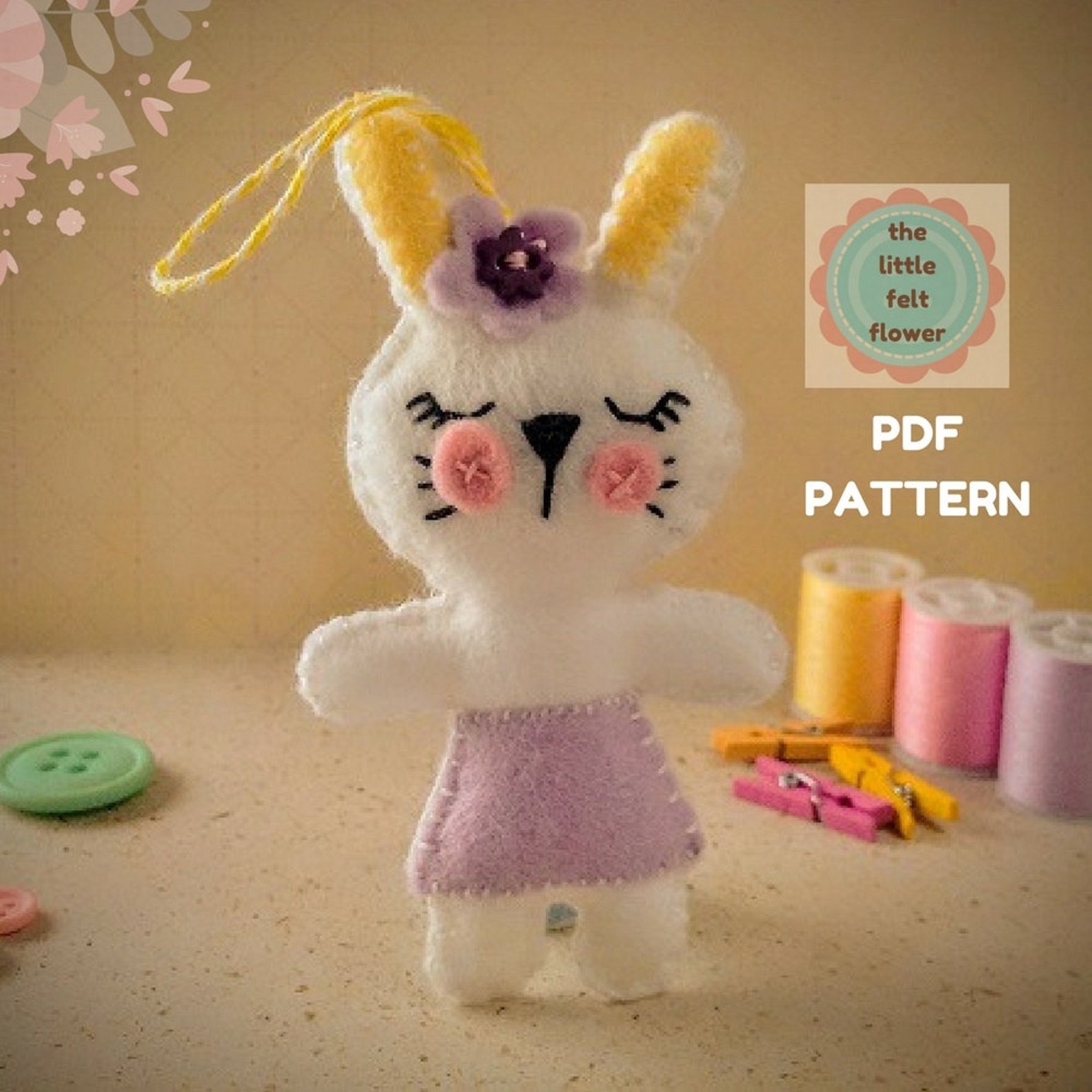 Felt Easter Bunny Pattern-felt Bunny Pattern Easter Sewing - Etsy