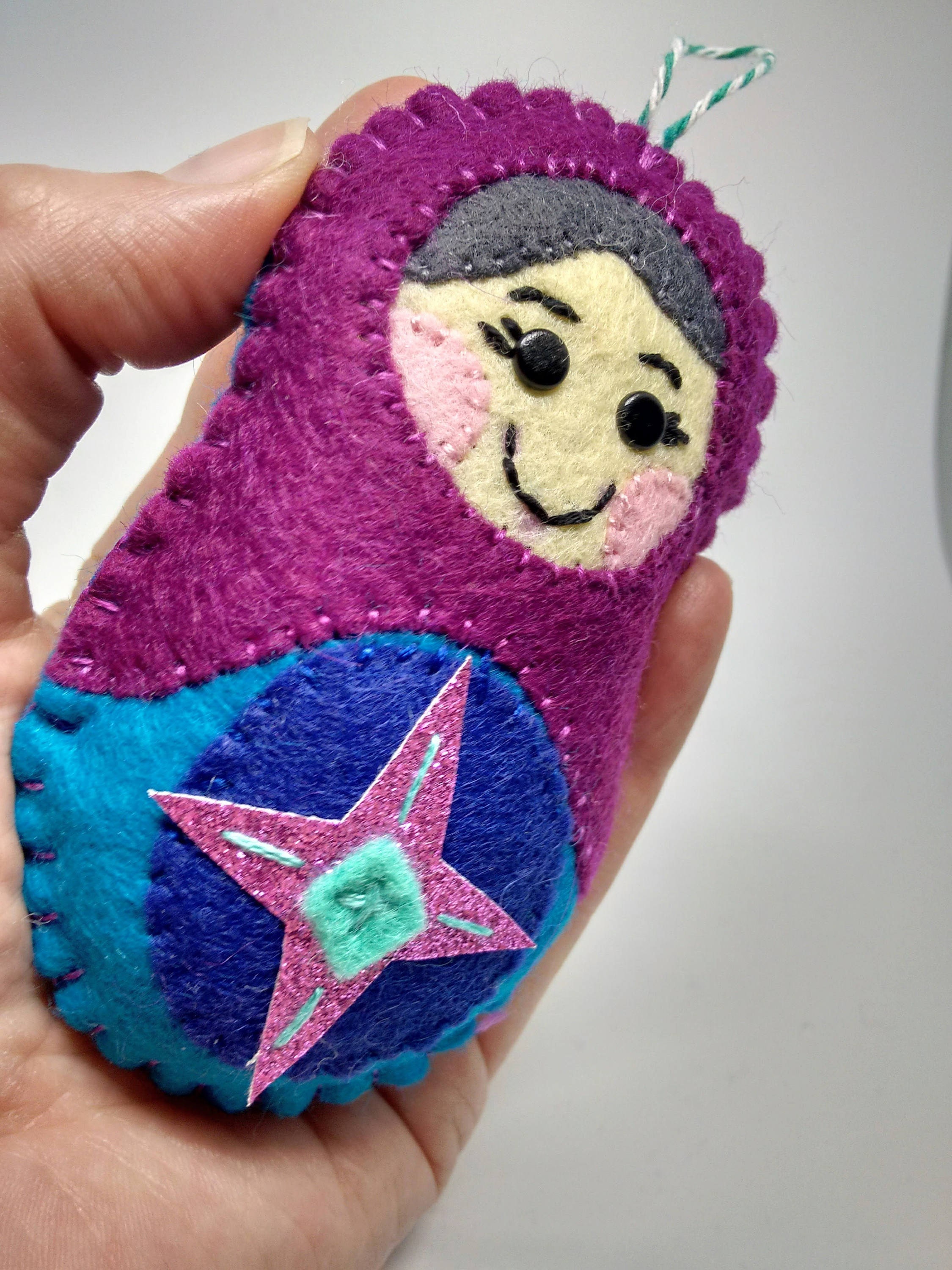 Russian Doll Pattern-babushka Felt Pattern-felt Christmas Ornament ...