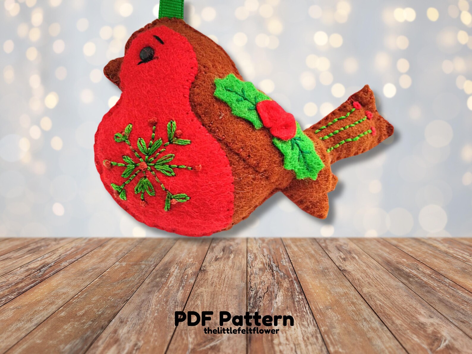 Felt Robin Pattern, Felt Robin PDF Pattern, Robin Felt SVG Pattern ...