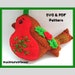 Felt Robin Pattern, Felt Robin PDF Pattern, Robin Felt SVG Pattern ...