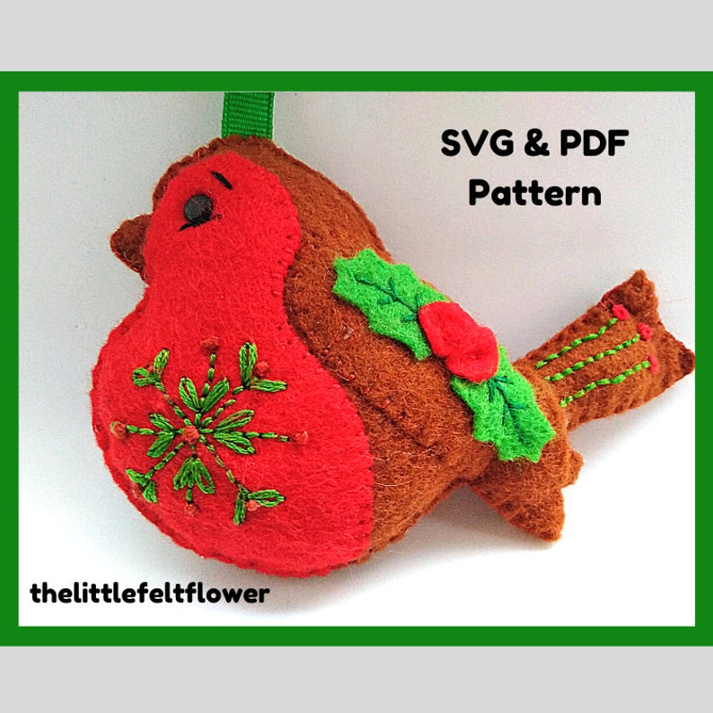 Felt Robin Pattern Felt Robin PDF Pattern Robin Felt SVG - Etsy