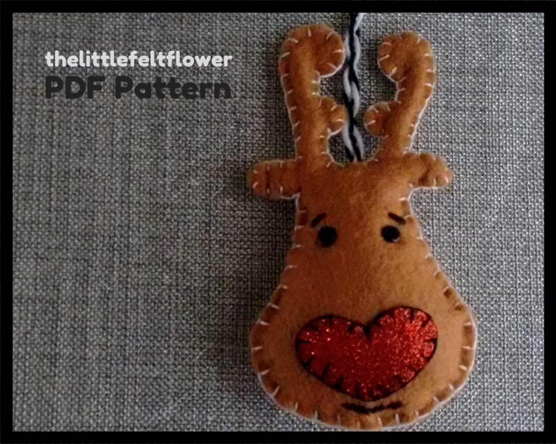 Reindeer Felt Christmas Ornament Pattern-reindeer Felt Pattern-penguin ...