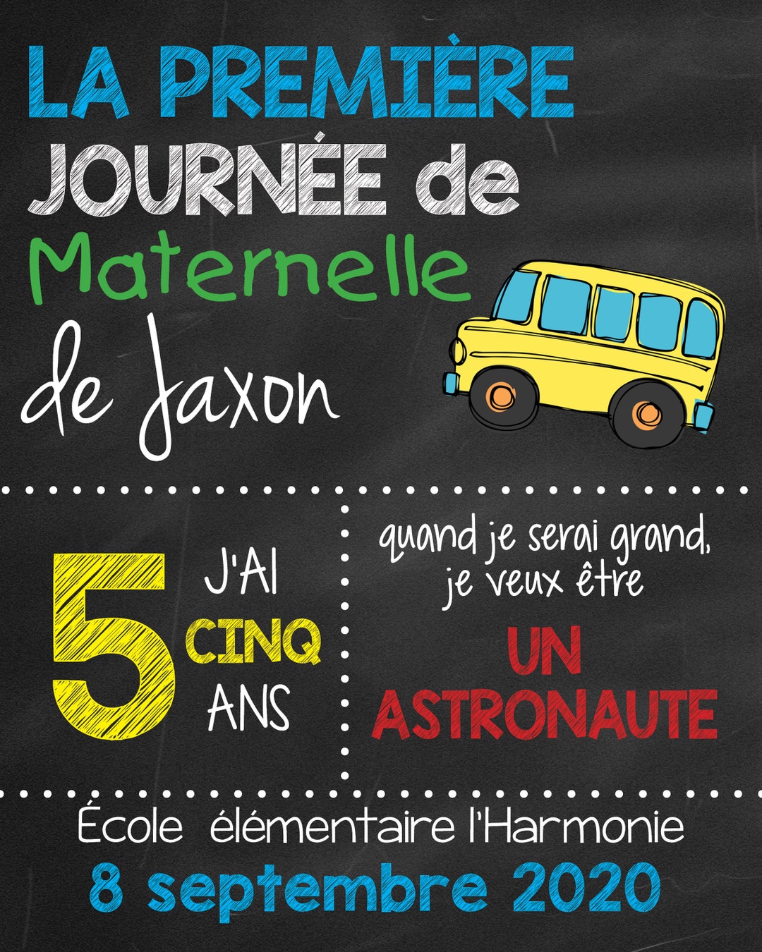 FRENCH/FRANCAIS | First Day of School Sign | First Day of School ...