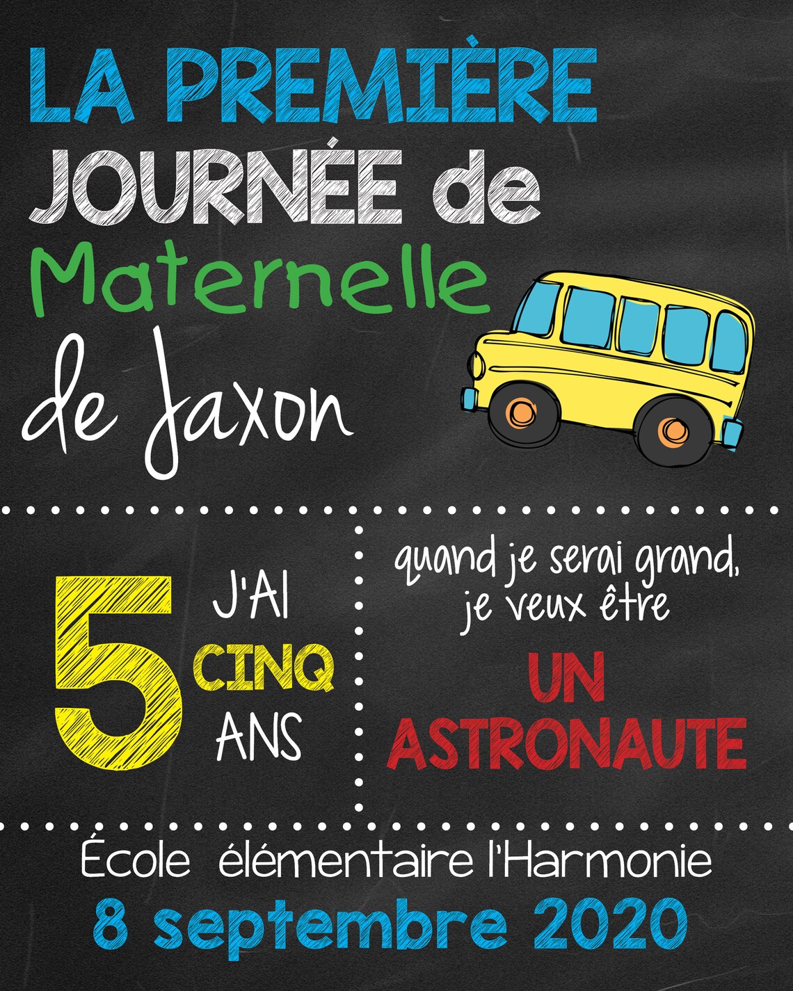 FRENCH/FRANCAIS | First Day of School Sign | First Day of School ...