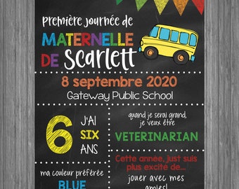First Day of School Sign | First Day of School Chalkboard Photo Prop ...