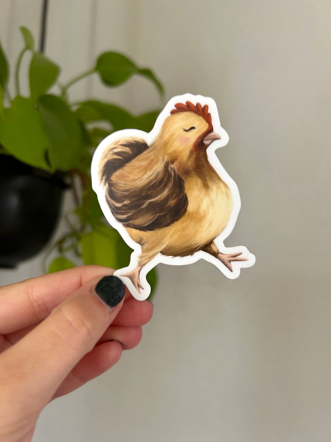 Vinyl Hen Sticker - Etsy