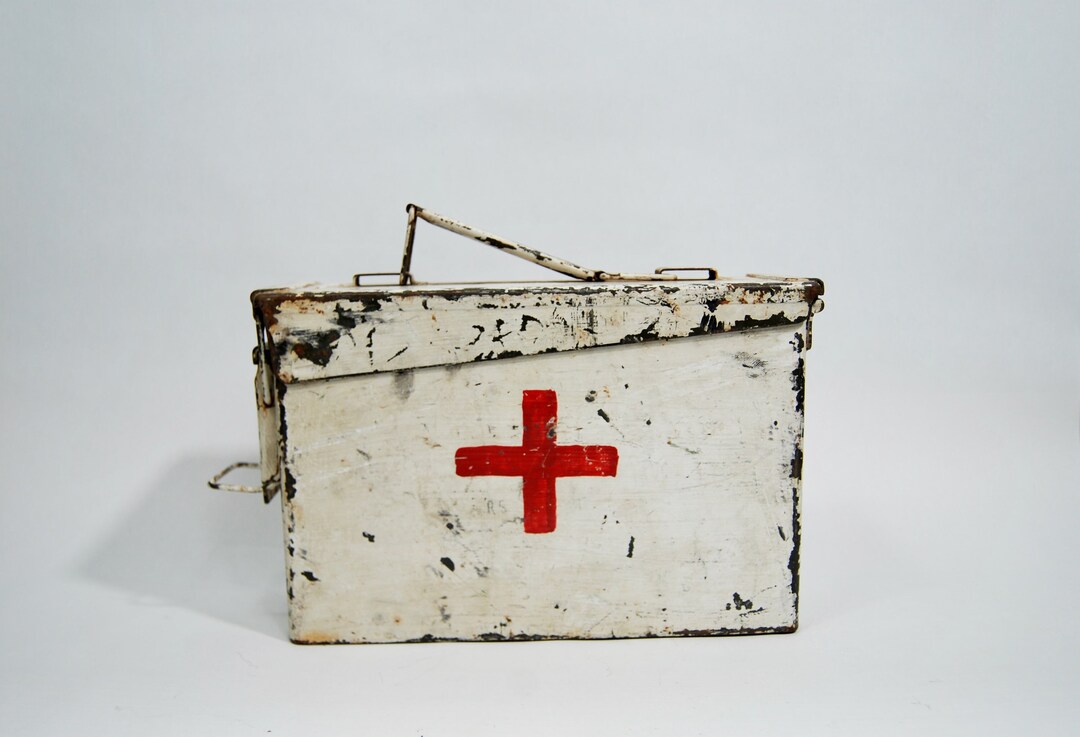 Vintage Metal Ammo Box Turned Medic Box - Etsy