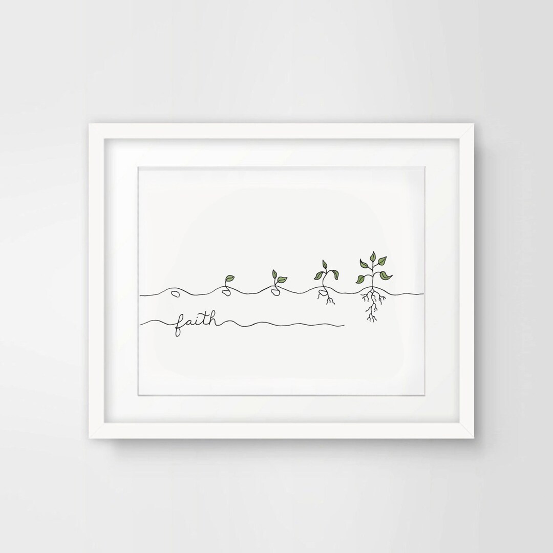 Faith is Like a Little Seed Print / Simple Minimalistic / LDS Faith Art ...