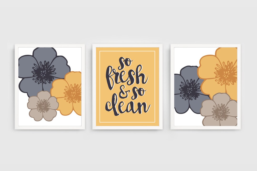 So Fresh & so Clean Bathroom Printables (set of 3) - Etsy