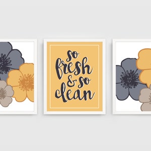 So Fresh & so Clean Bathroom Printables (set of 3) - Etsy