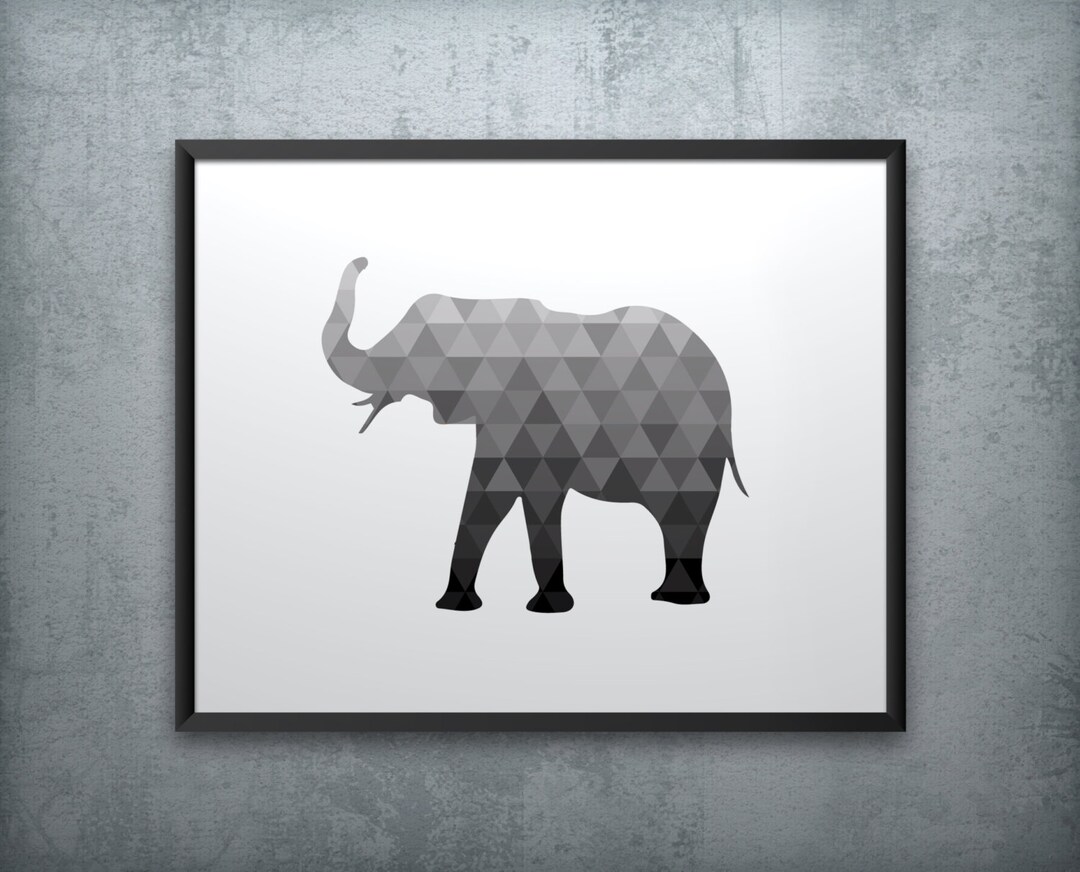 Geometric Elephant Printable - Etsy