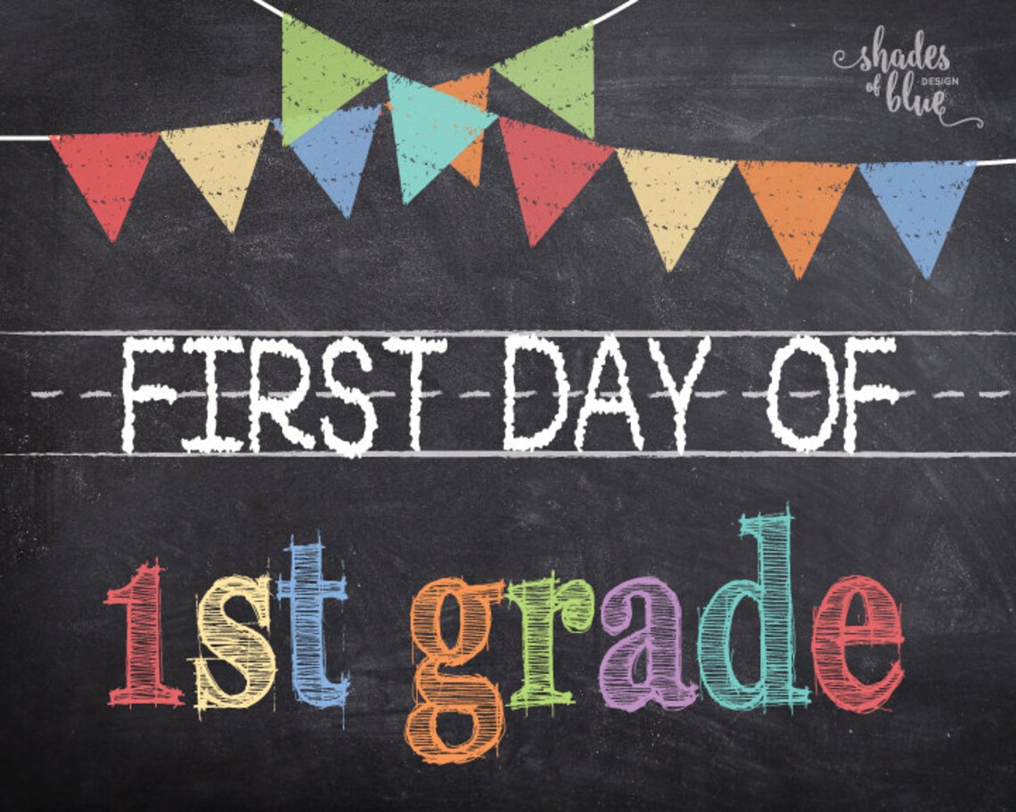 First Day of 1st Grade Printable - Etsy