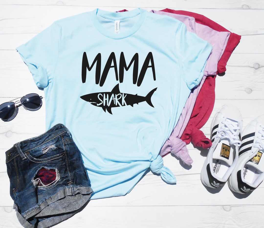 Mama Shark Shirt, Mama Shark T-shirt, Mom Shark Shirt, Cute Mama Shark ...