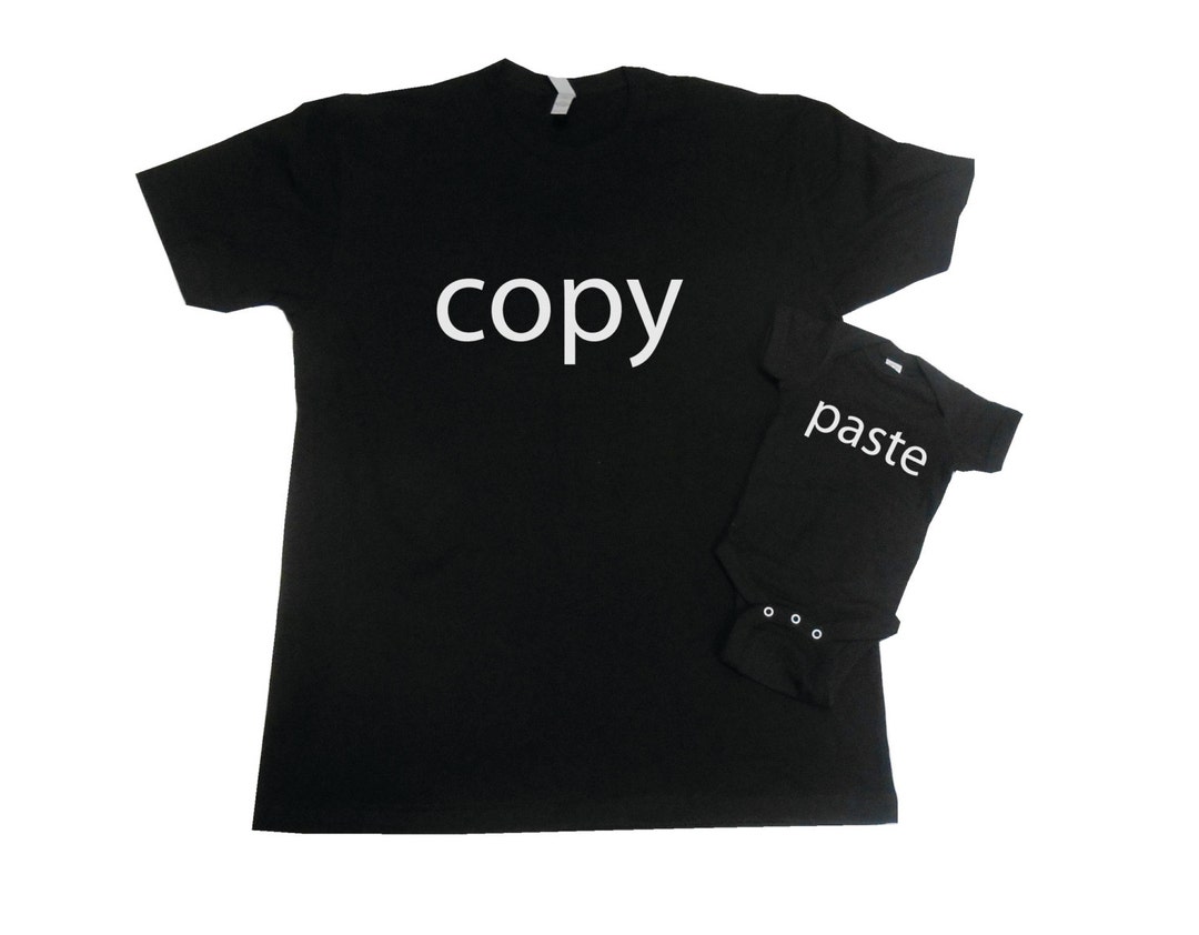 Copy Paste Shirt Set, Fathers Day Tees, Father Son Shirts, Funny ...