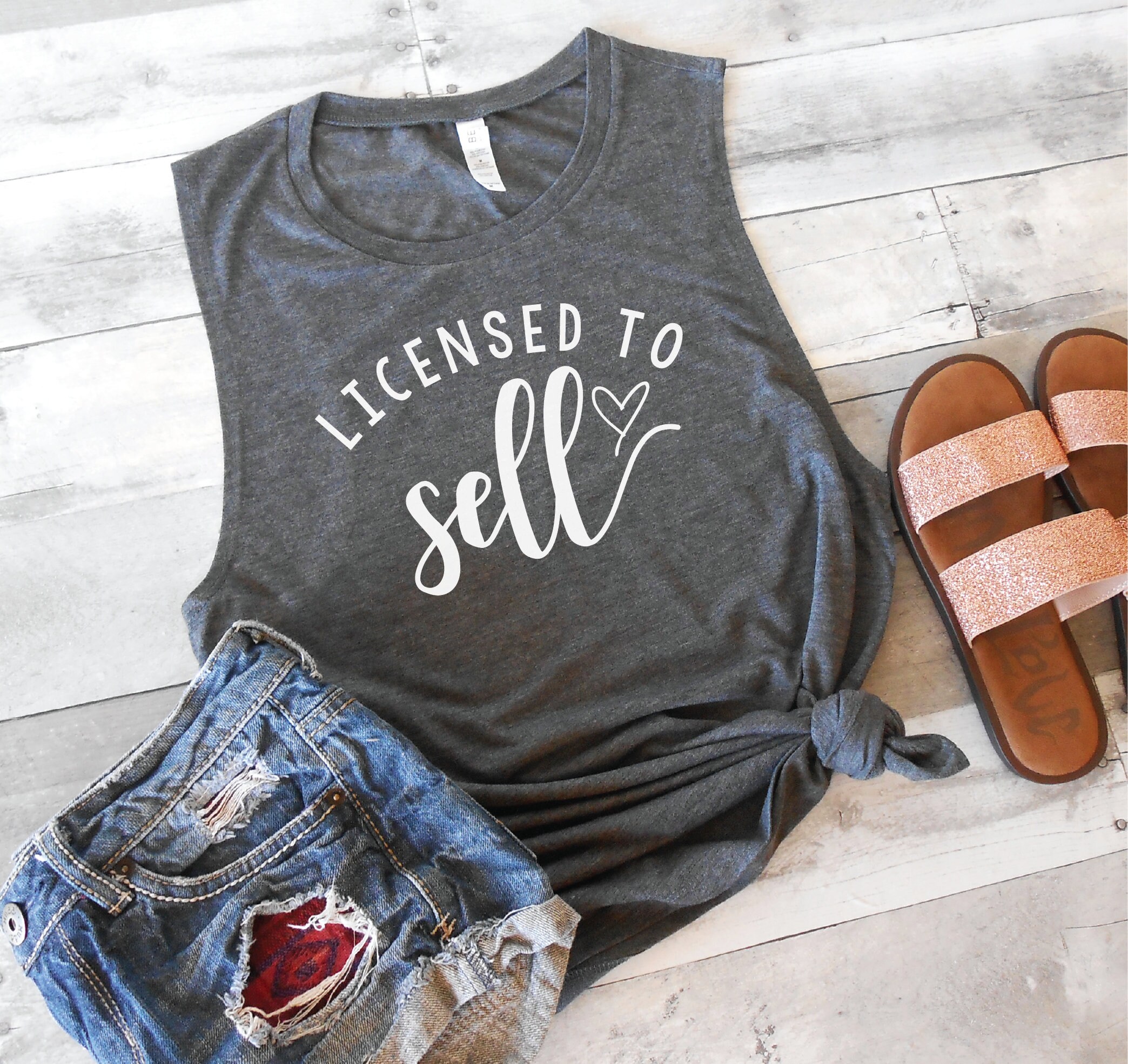 Licensed to Sell Tank Real Estate Muscle Tank Real Estate - Etsy