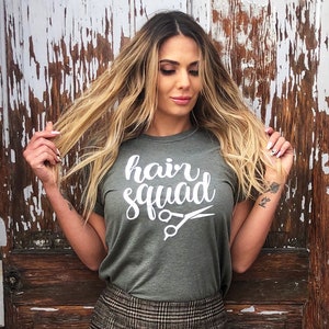 Hair Squad Shirt Hair Stylist Shirt Cute Gift for Hair Stylist Hair ...