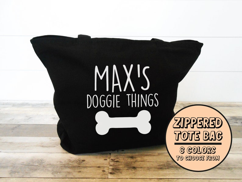 Doggie Things Tote Bag Custom Dog Tote Bag Personalized Dog - Etsy