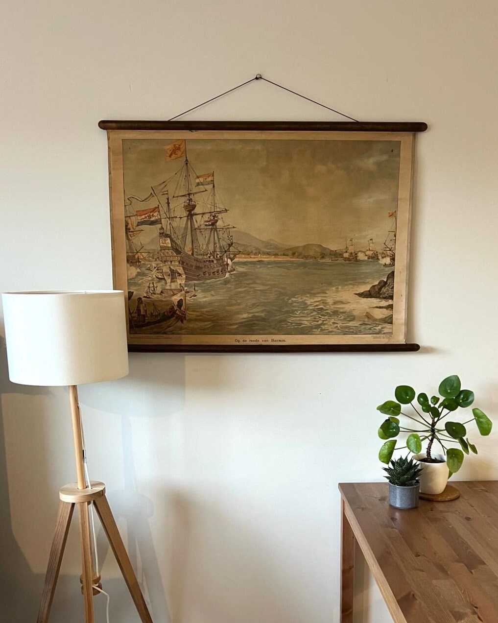 1915 VERY RARE Pull Down Chart Vintage School Chart Navy Poster European Antique Dutch Antique ...