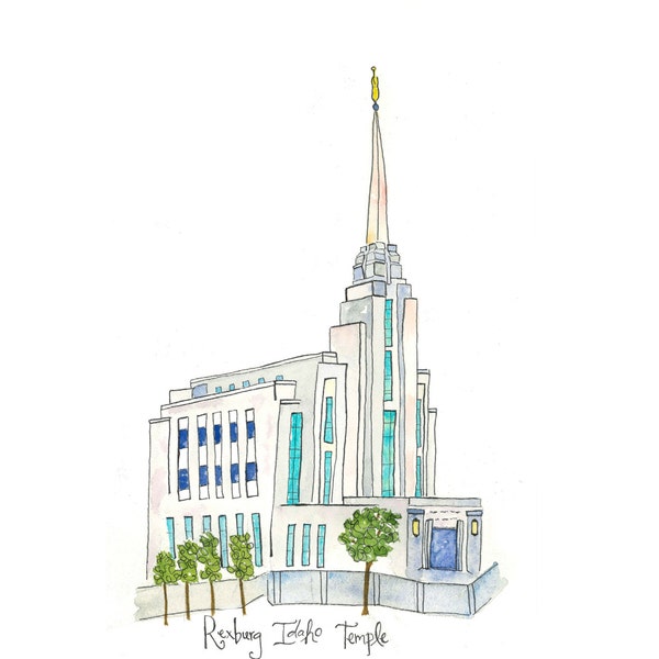 Rexburg Lds Temple Print - Etsy