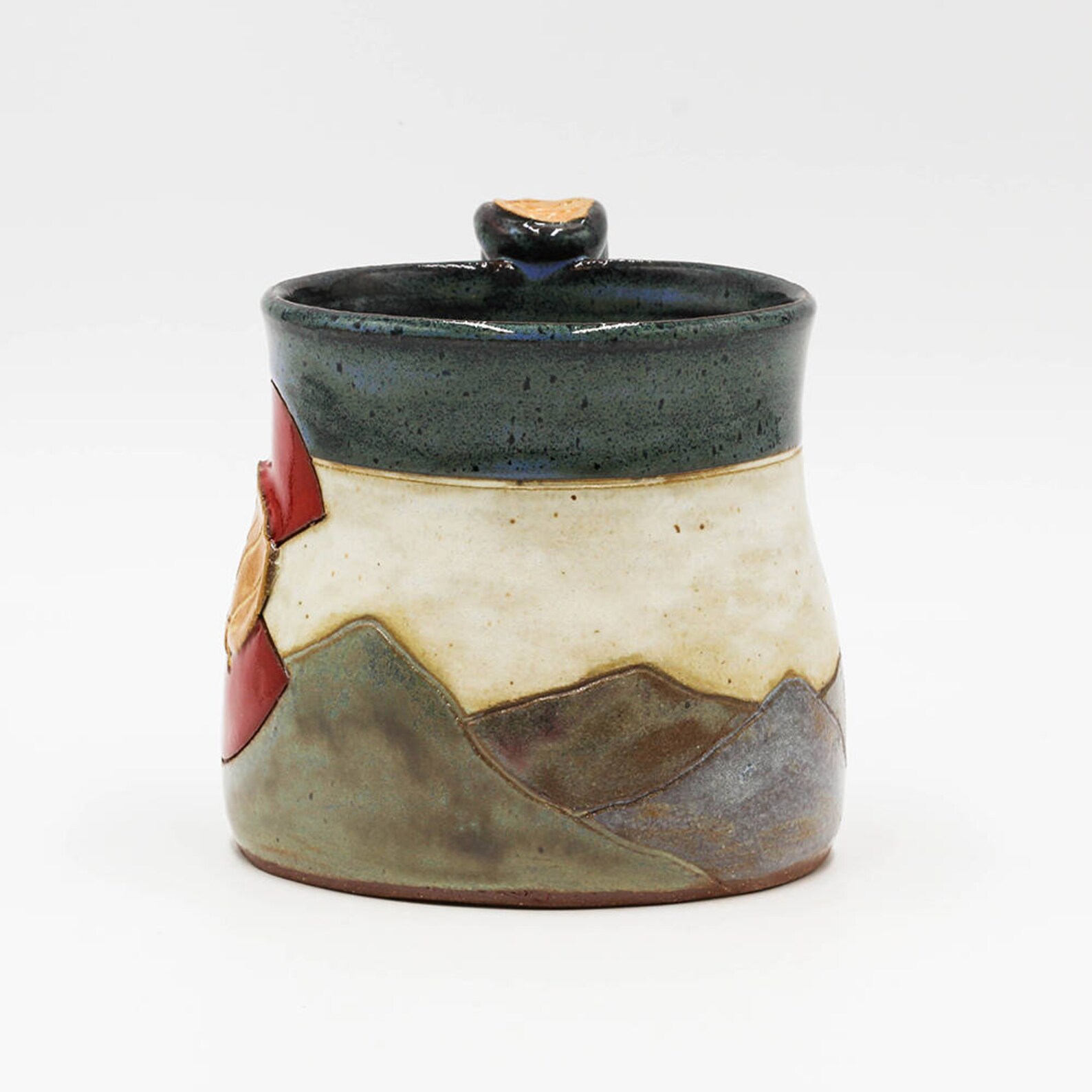 Colorado Handmade Pottery Mug Aspen Leaf Ceramic Mug | Etsy